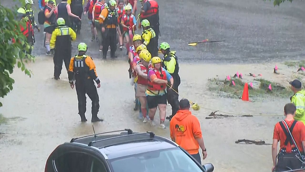 Dramatic rescue after more than 100 girl scouts caught in flash flood