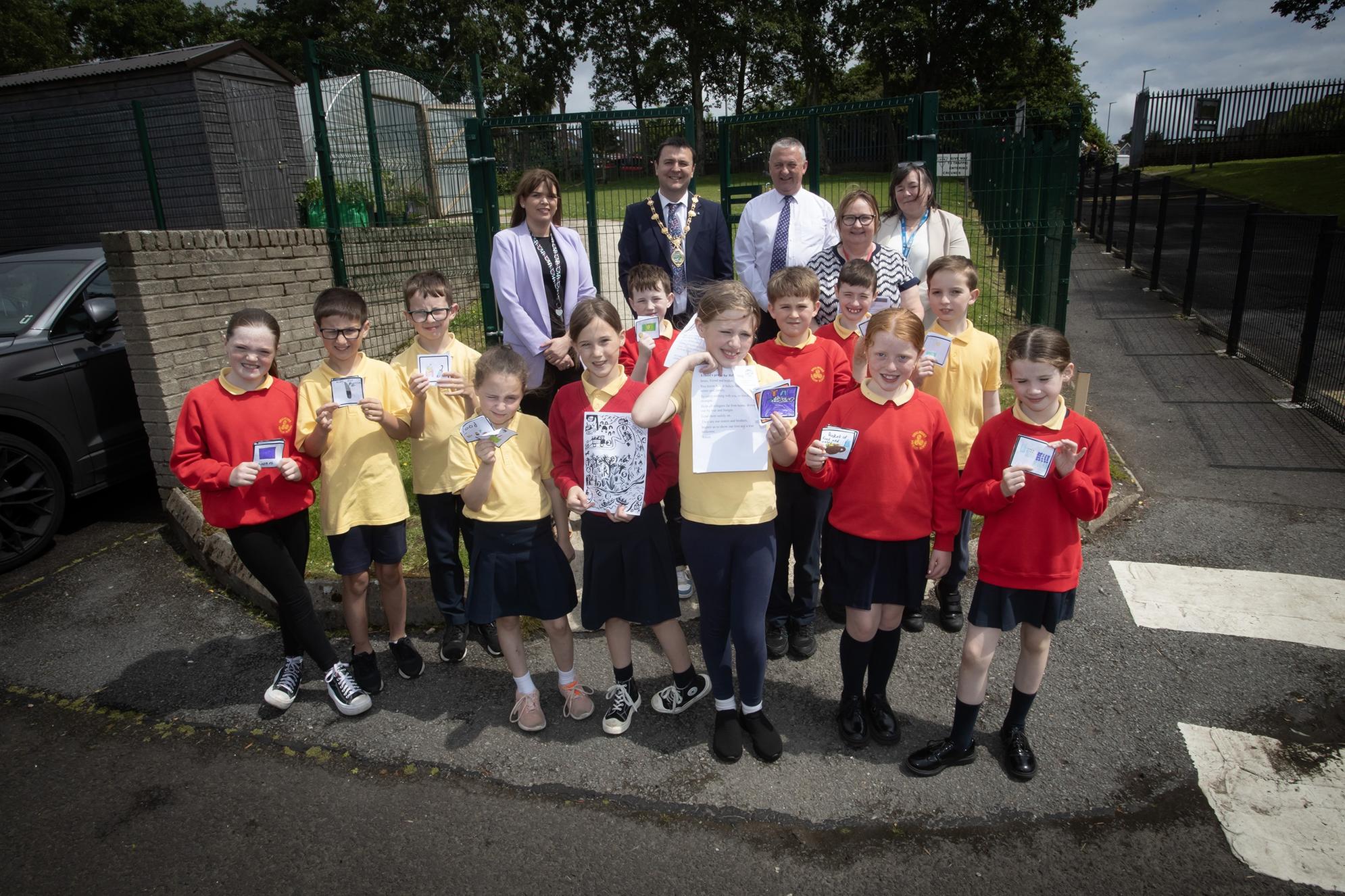 IN PICTURES: Derry & Strabane District Mayor McHugh joins Steelstown P ...