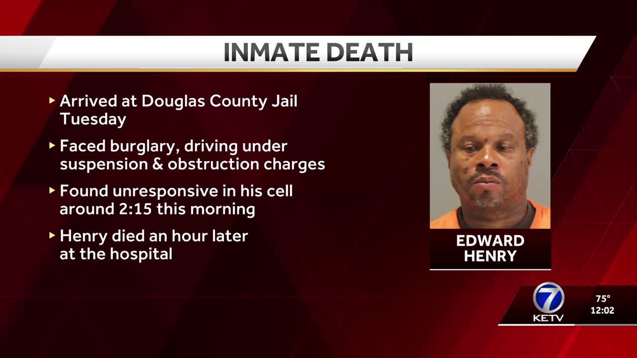 Officials say inmate died while in custody at Douglas County corrections