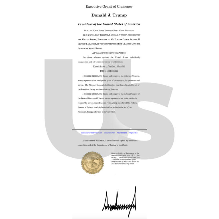 Read Todd and Julie Chrisley's Official Pardon Signed by Trump