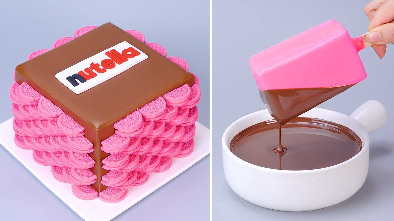 Tutorial Kue Nutella Oreo Pink & Es Stik Cokelat Viral!