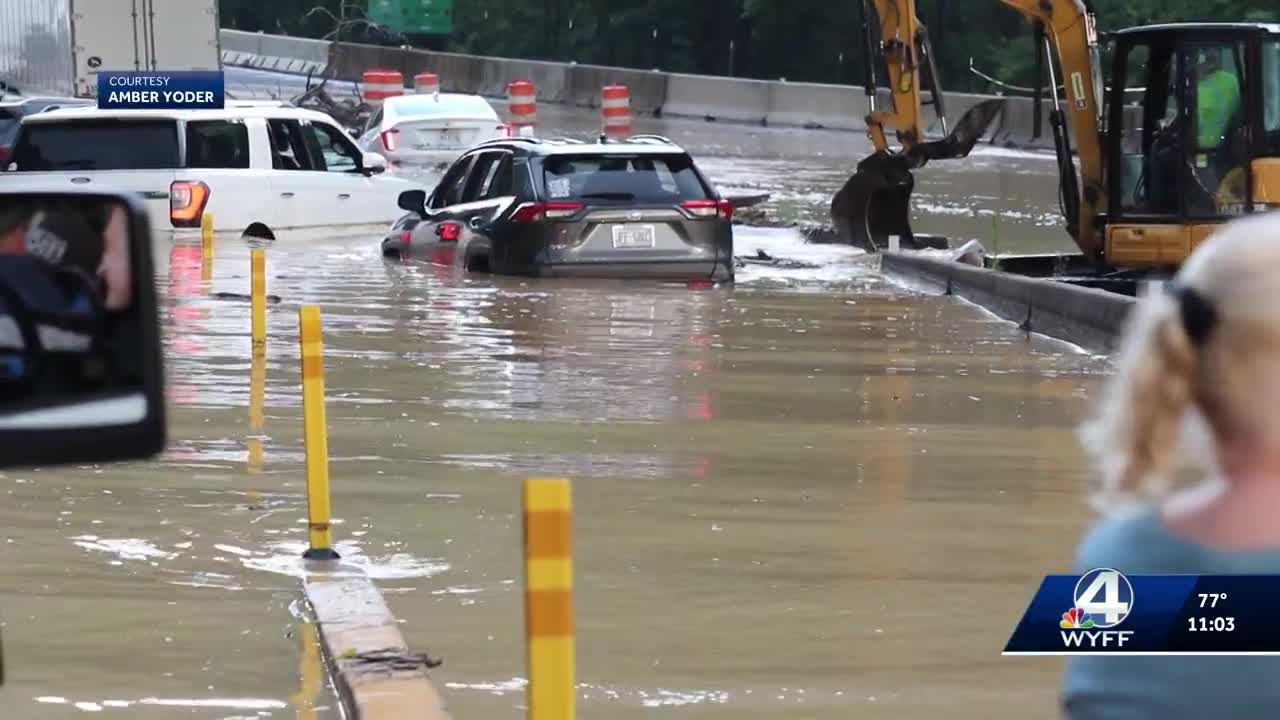 Drivers urged to detour as rockslide, flooding block I-40 near NC/TN ...