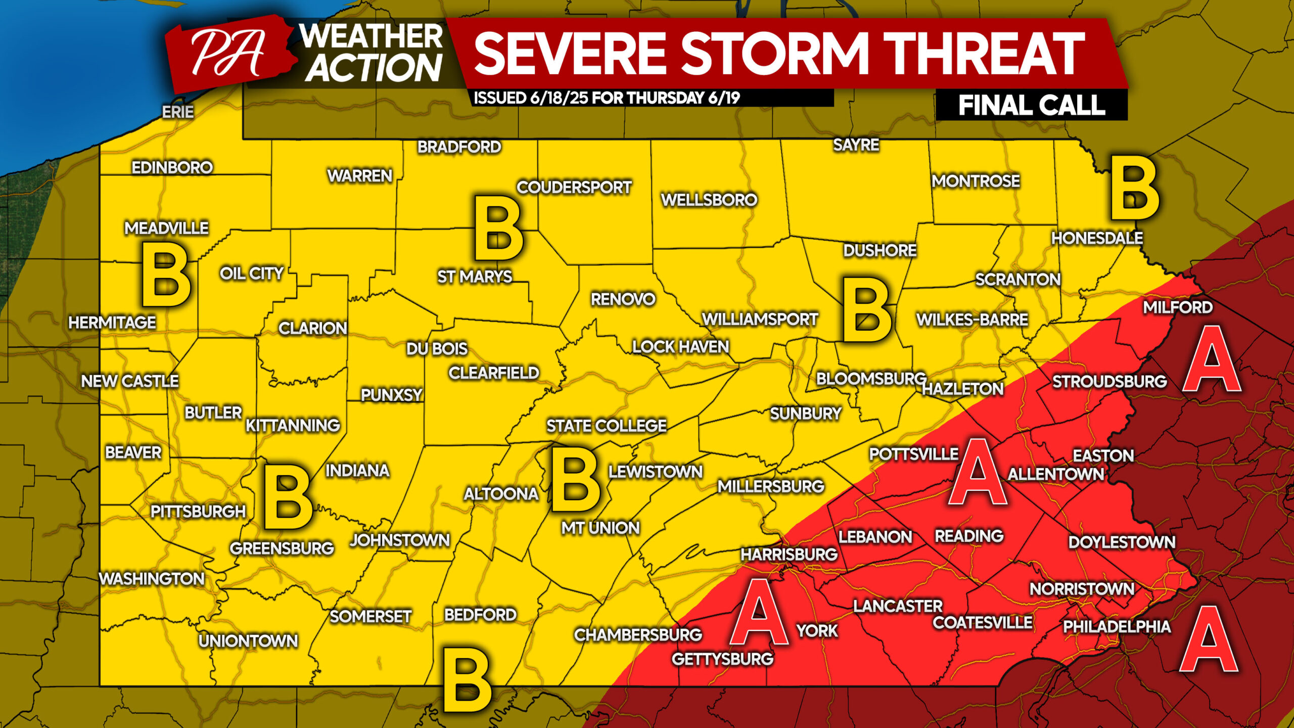 Final Call Severe Thunderstorm Forecast for Thursday's Storms