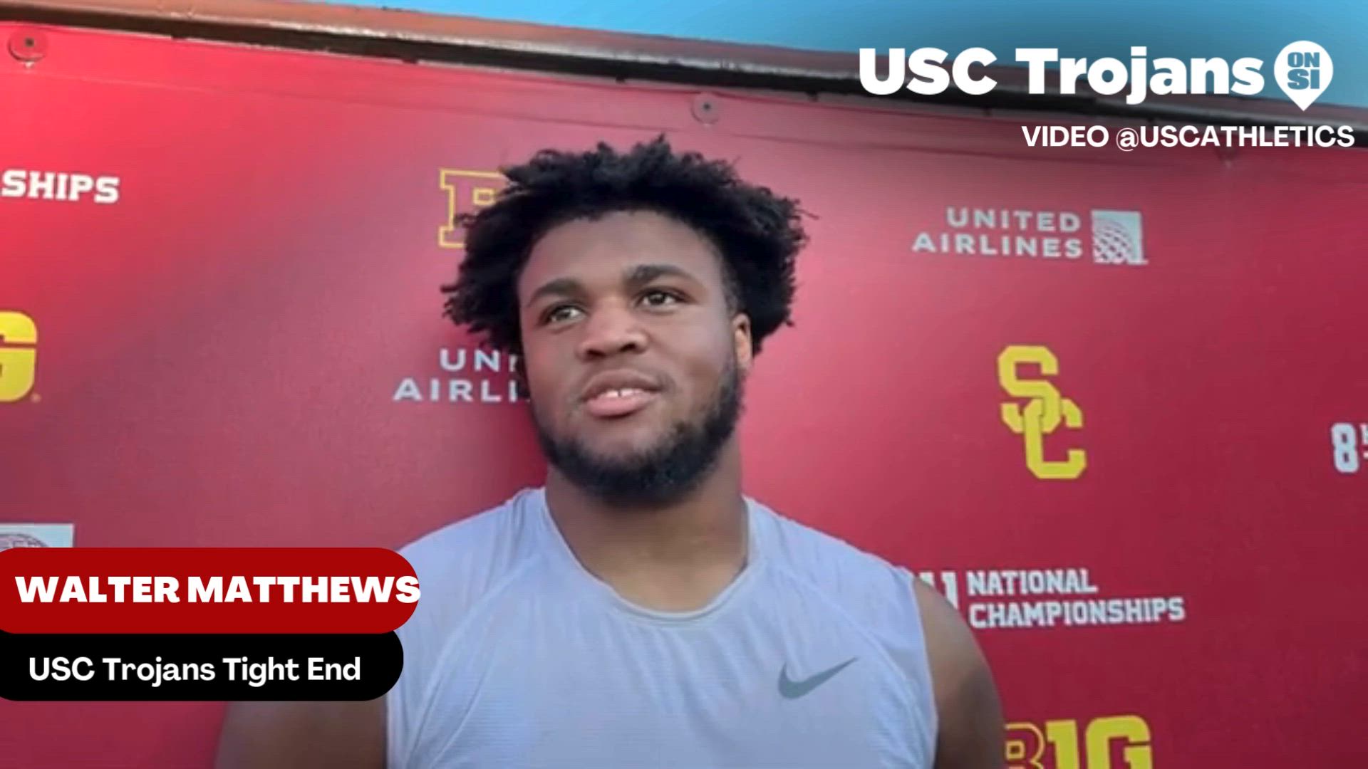 USC Tight End Walter Matthew On Recovering From Injury