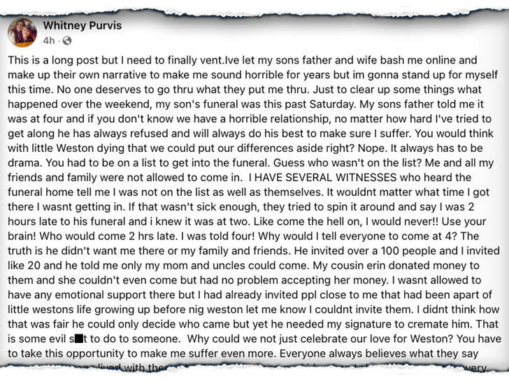 '16 & Pregnant' Star Whitney Purvis Breaks Silence on Missing Son's Funeral