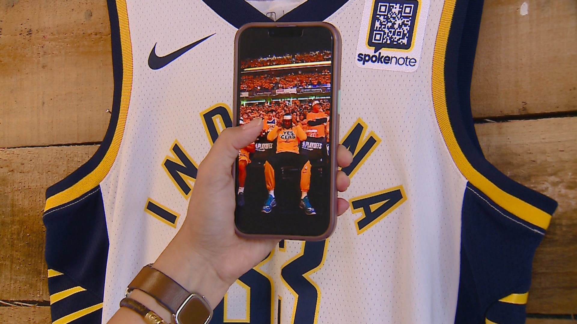 Learn what QR codes on Pacers' uniforms will show fans