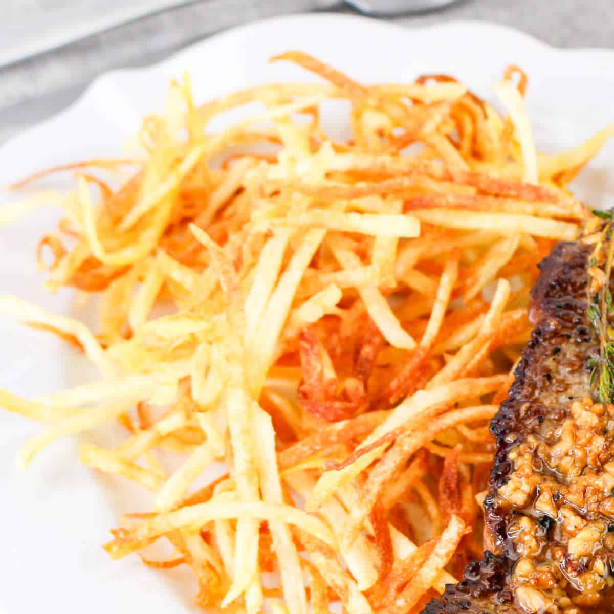 Easy crispy steak frites