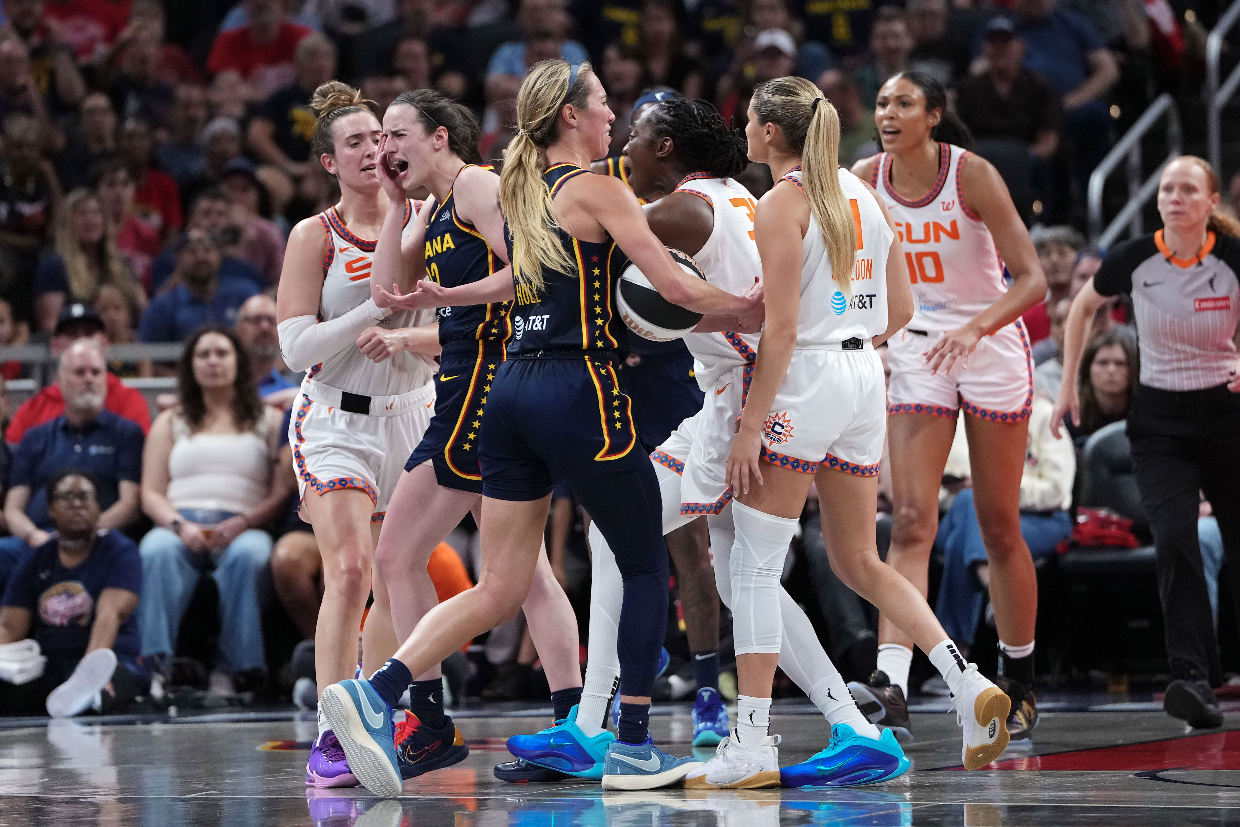 WNBA adds fines, flagrant-2 foul after dustups in Fever-Sun game