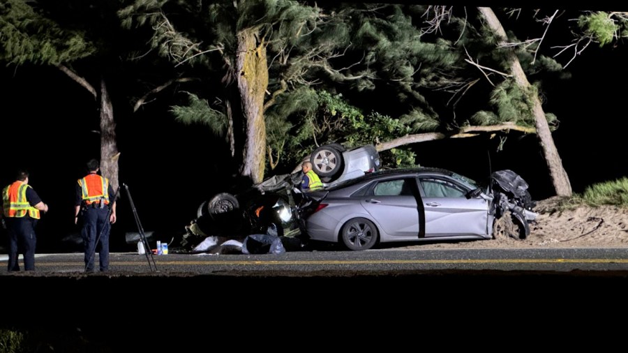 2 dead, 2 critical in Punaluu car crash