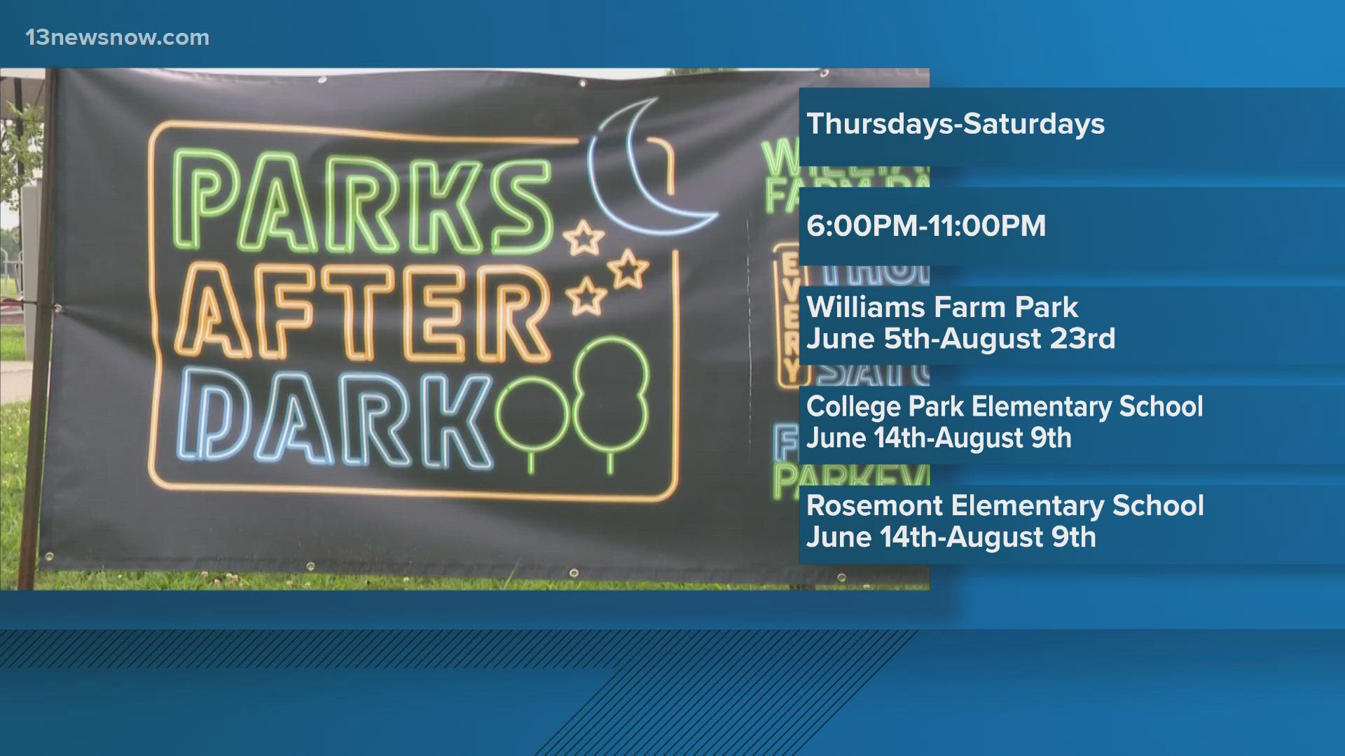 Parks After Dark is returning to Virginia Beach