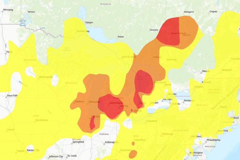 Mapped: Canada’s wildfires are impacting air quality in these US ...