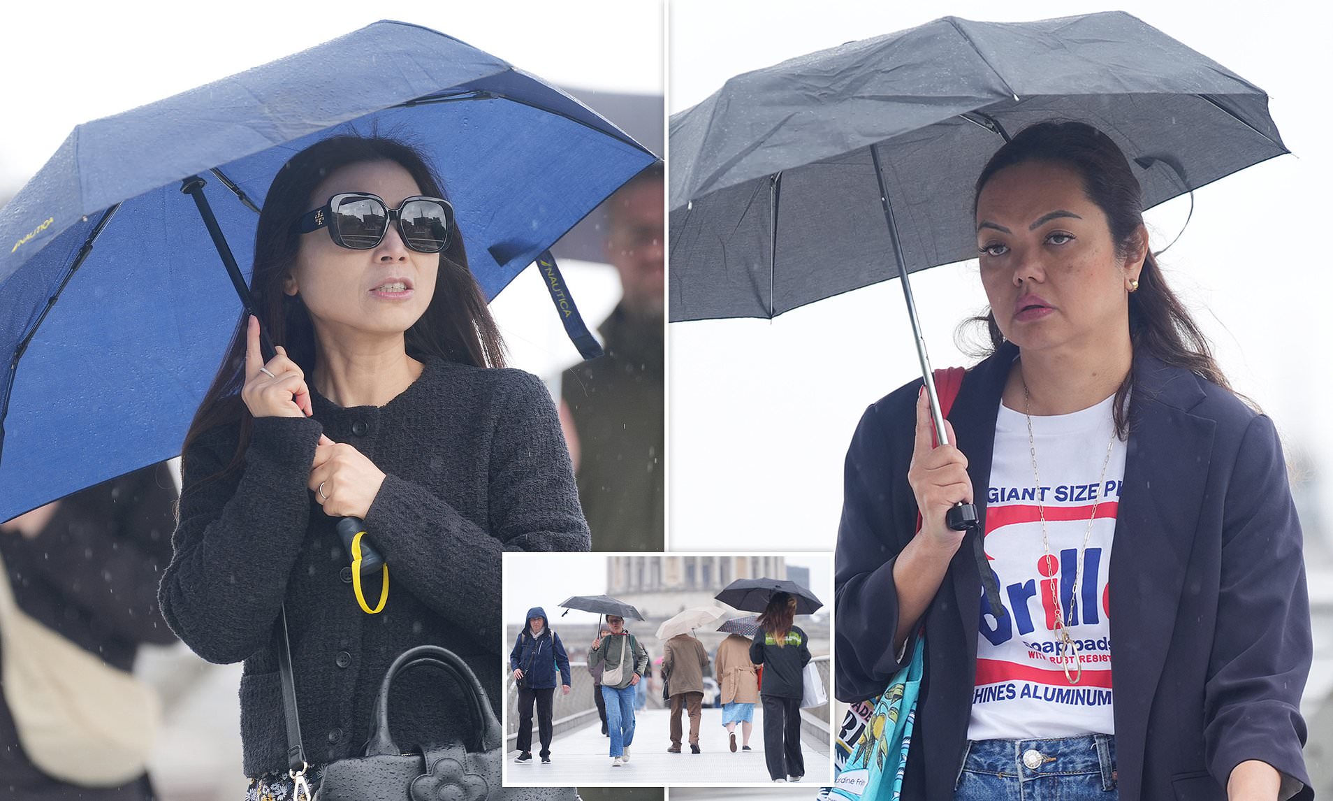 Wet and windy! Met Office warns of 40mph gusts in London plus as much ...