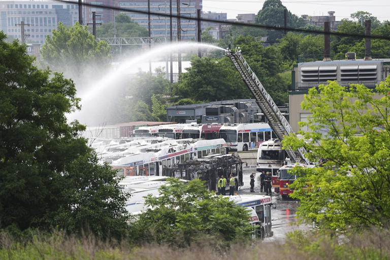 No injuries when fire erupts at Philadelphia transit lot filled with ...