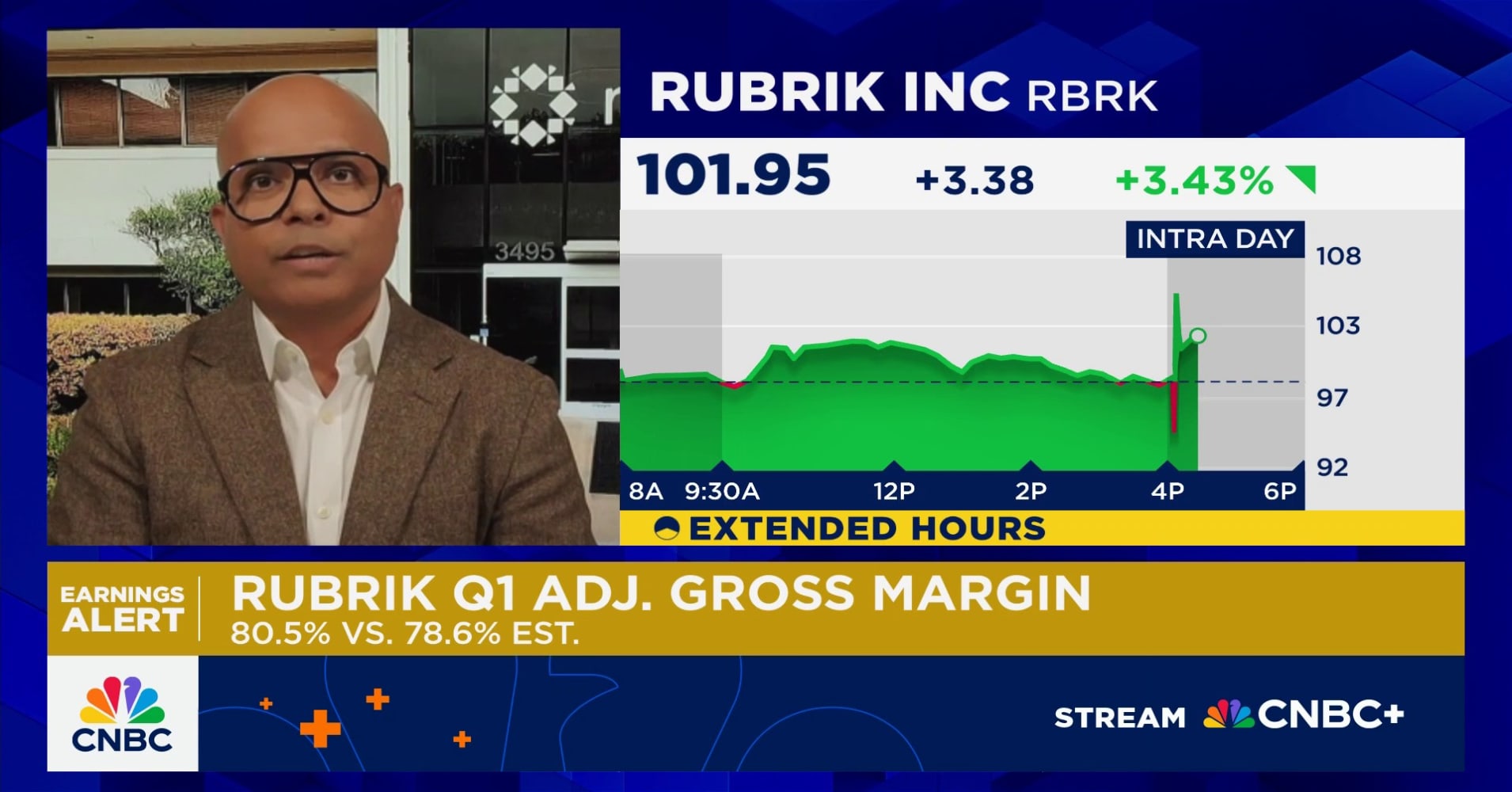 Rubrik CEO Bipul Sinha talks Q1 beat as stock spikes in extended trading
