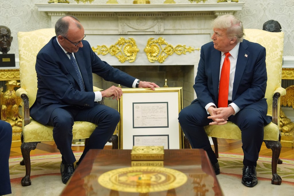 Trump gifted gold-framed copy of grandfather’s birth certificate from ...