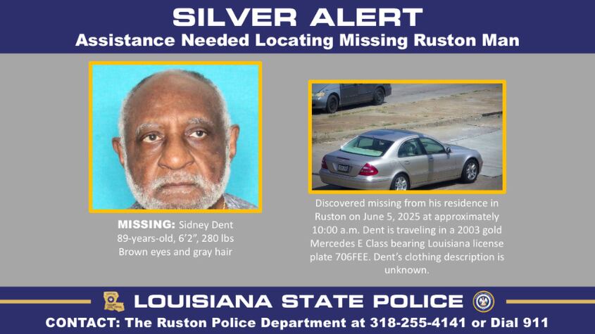 Silver Alert issued for Ruston man with medical condition that could ...