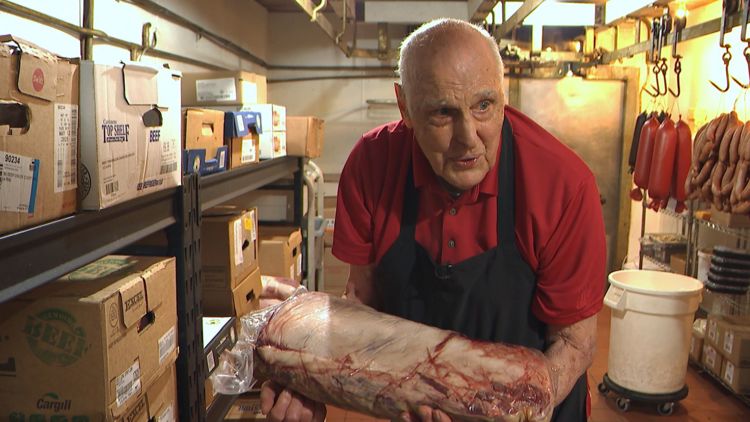 96-year-old butcher not only has a fine collection of meats, but ...