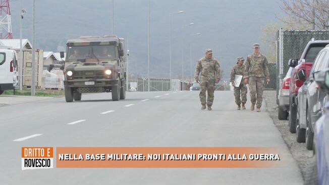 Nella base militare: noi italiani pronti alla guerra