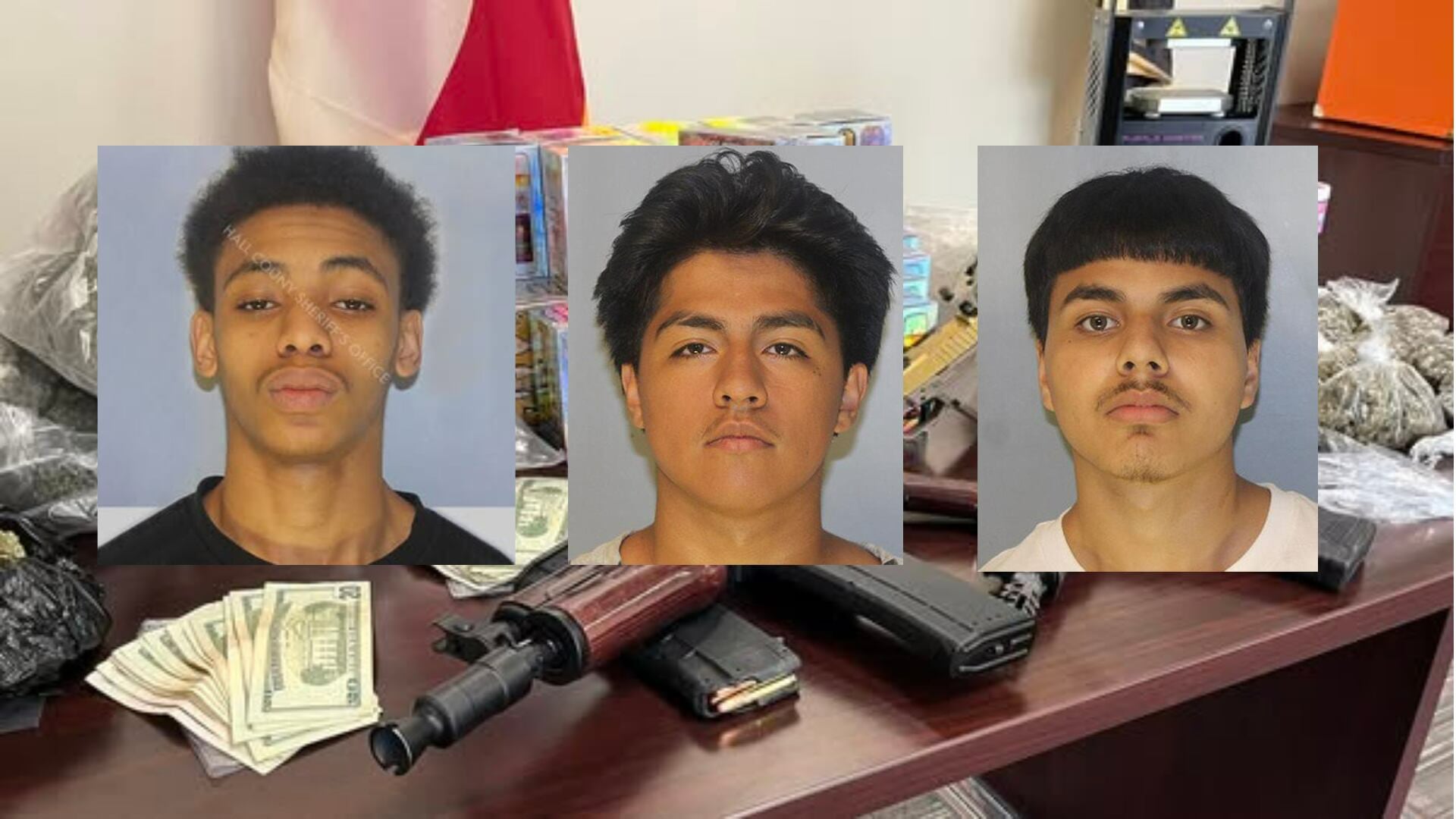 Murder suspect found during drug investigation at Hall County home