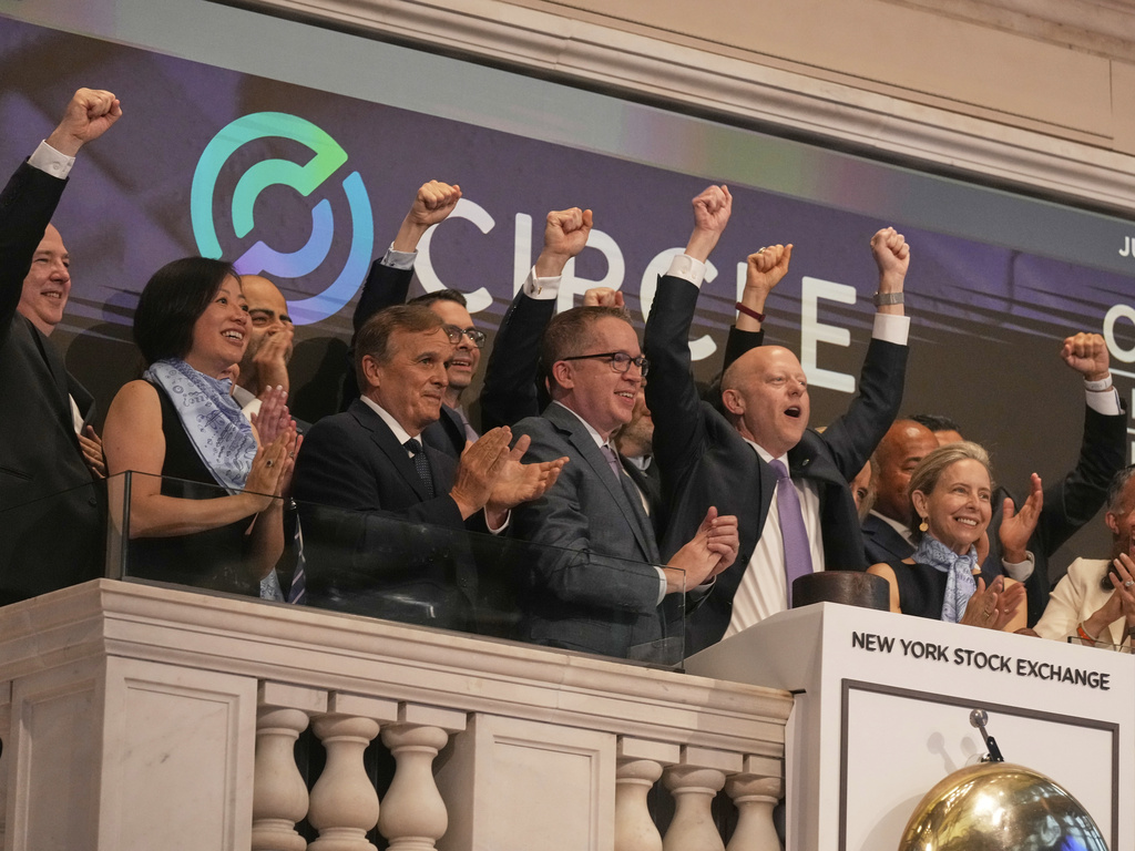 Stablecoin bigwig Circle soars in debut on the New York Stock Exchange