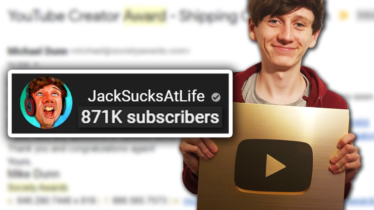 I tricked Youtube into giving me the 1 Million Sub Gold Play Button
