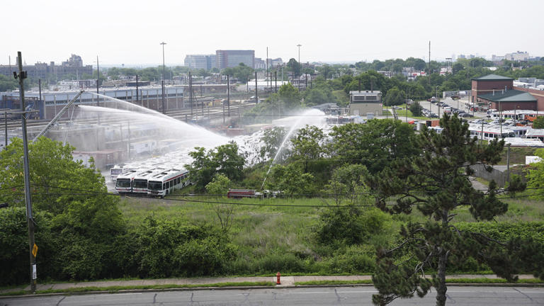 No injuries when fire erupts at Philadelphia transit lot filled with ...