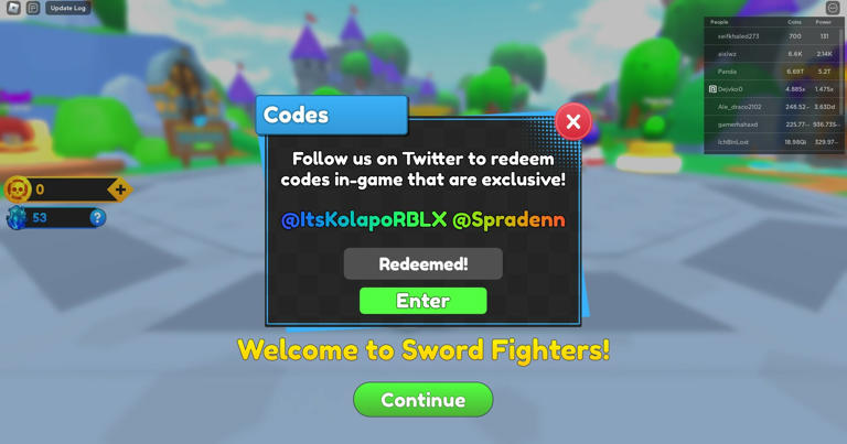 [UPD] Sword Fighters Simulator Codes (November 2025)