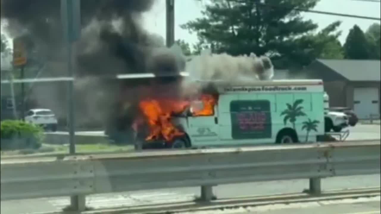 Crews battle food truck fire in Chicopee
