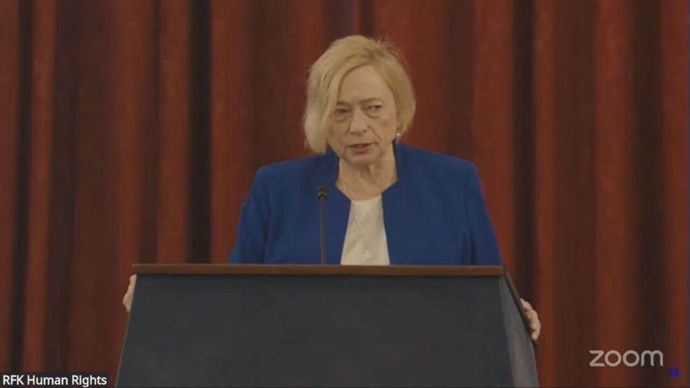 Gov. Mills awarded RFK Human Rights Award for standing up to Trump admin.