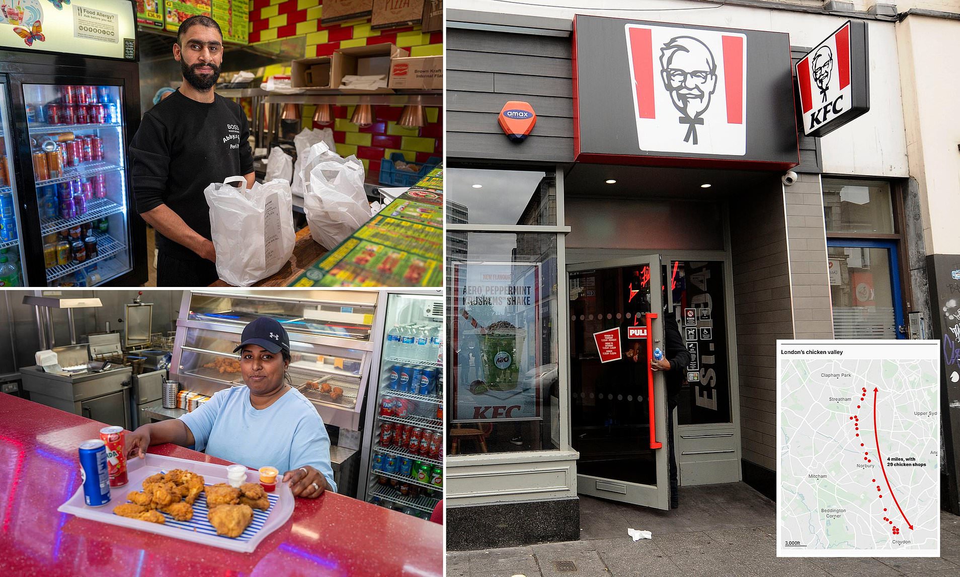 UK road with 29 different fried chicken shops vows to take on KFC's £1 ...