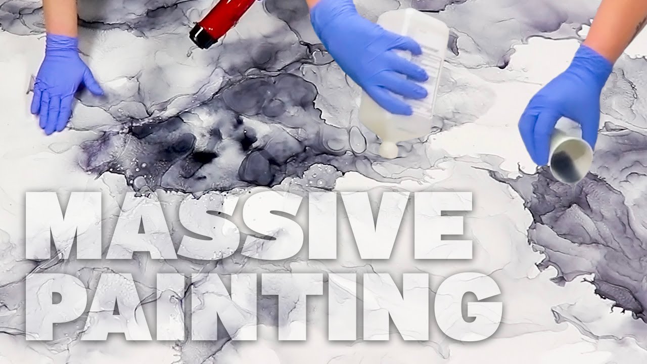 Massive Marbled Alcohol Ink Painting