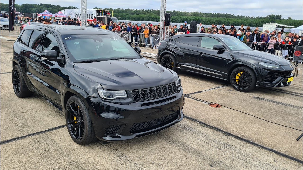 Supercars: Jeep Trackhawk SRT vs Lamborghini Urus – SUV Power Battle!
