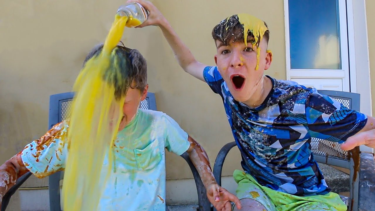 Eat it or wear it challenge gets my brother laughing wildly