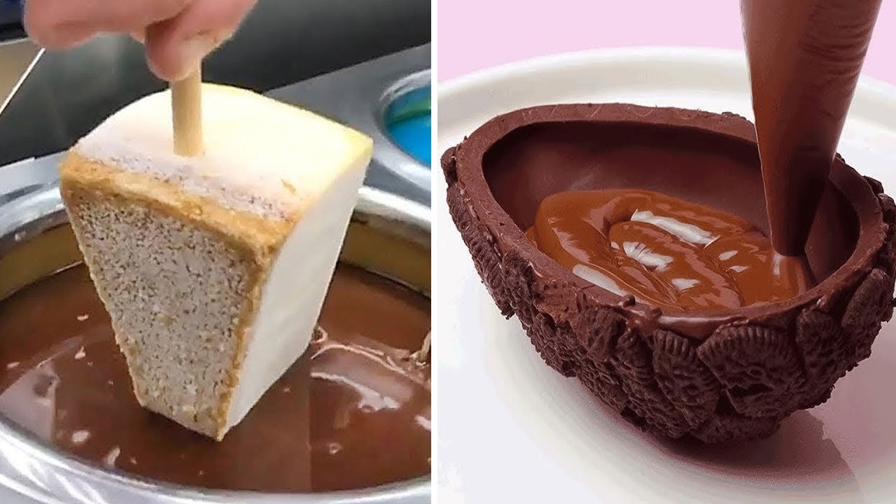 Dipped Ice Cream Cake & Oreo Bowl – Satisfying Chocolate Dessert Video! 🍫🍰