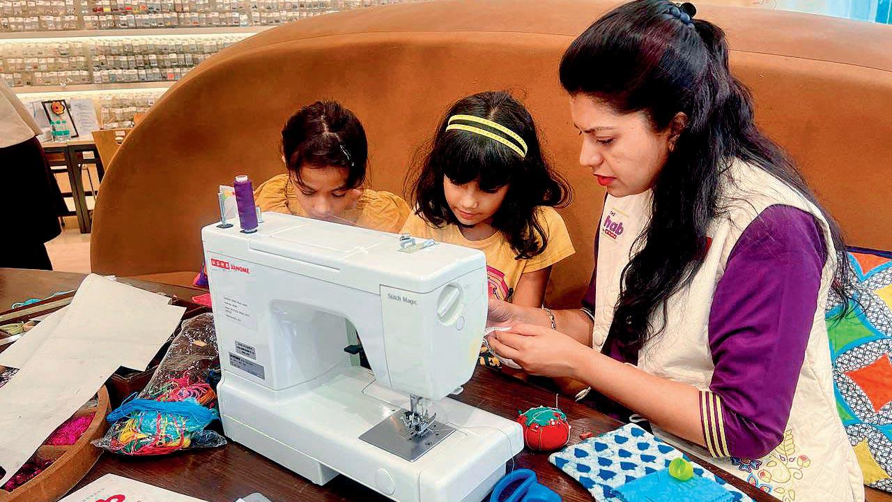 Children can learn the art of stitching at this workshop in Mumbai