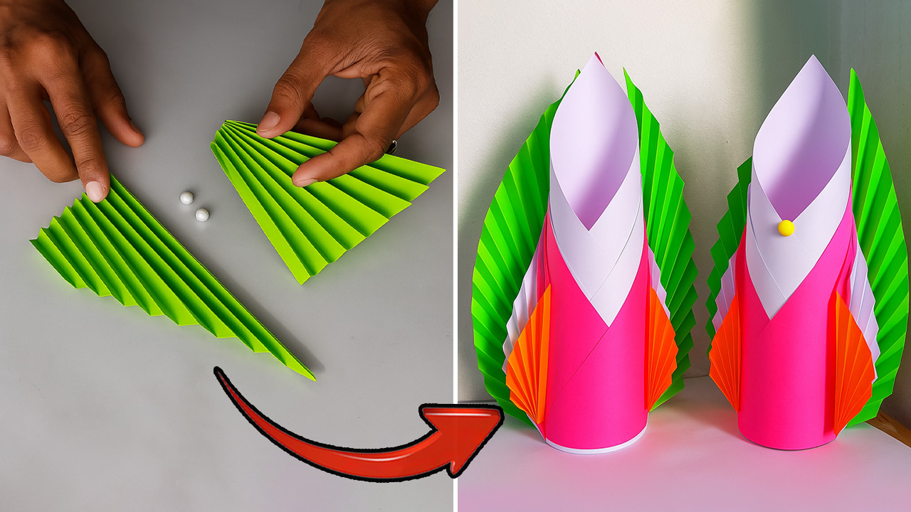 DIY Paper Flower Vase #3 | How to Make a Paper Vase at Home