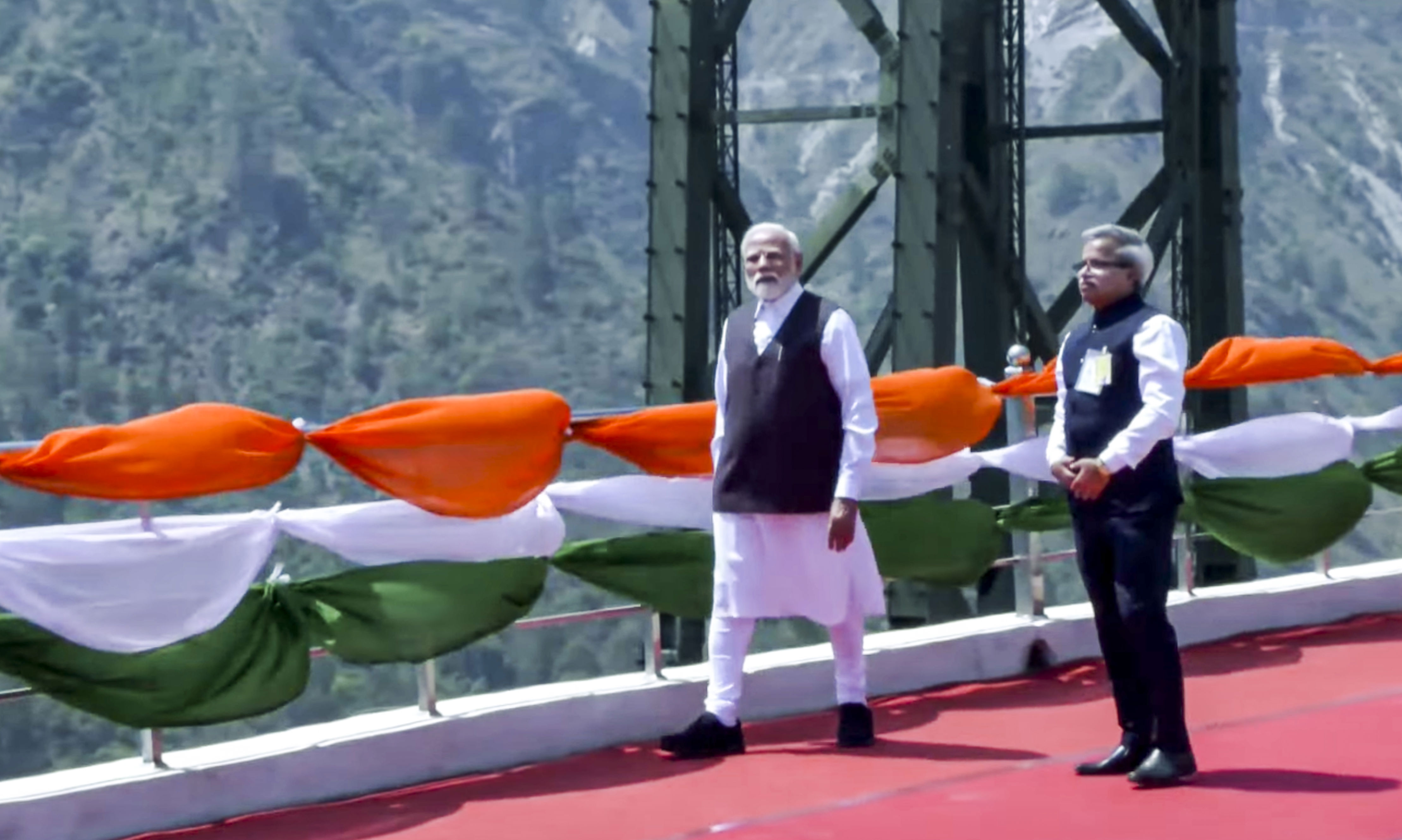 PM Modi inaugurates world's highest railway bridge over Chenab in J-K