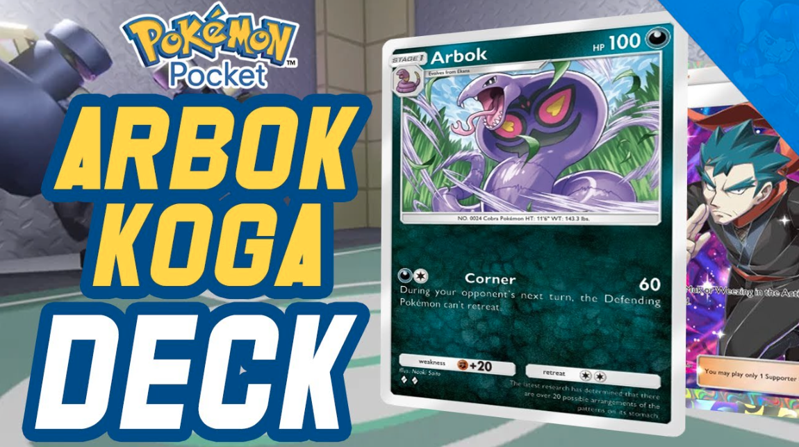 Arbok Weezing Koga Tempo Deck for Pokemon Pocket