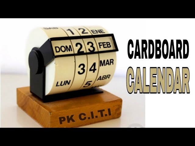 DIY Desk Flip Calendar | Cardboard Calendar Craft Idea