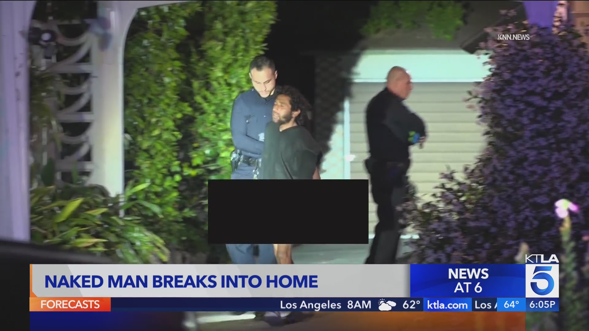 Naked intruder arrested inside Valley Village home in L.A.