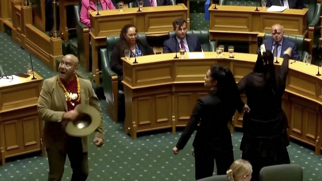 New Zealand Parliament suspends 3 Māori Party lawmakers who performed ...