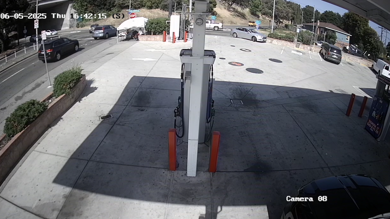 Surveillance video shows man dumped at East Oakland gas station after ...