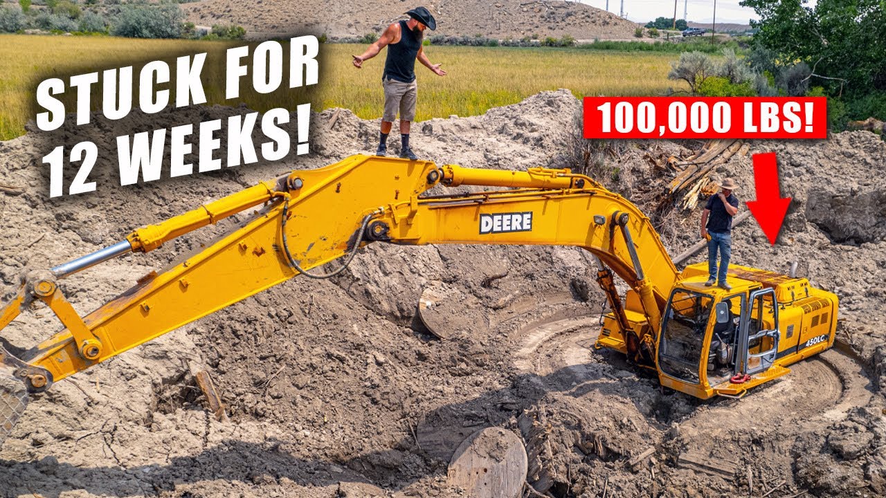 The largest and most stuck excavator ever faces recovery