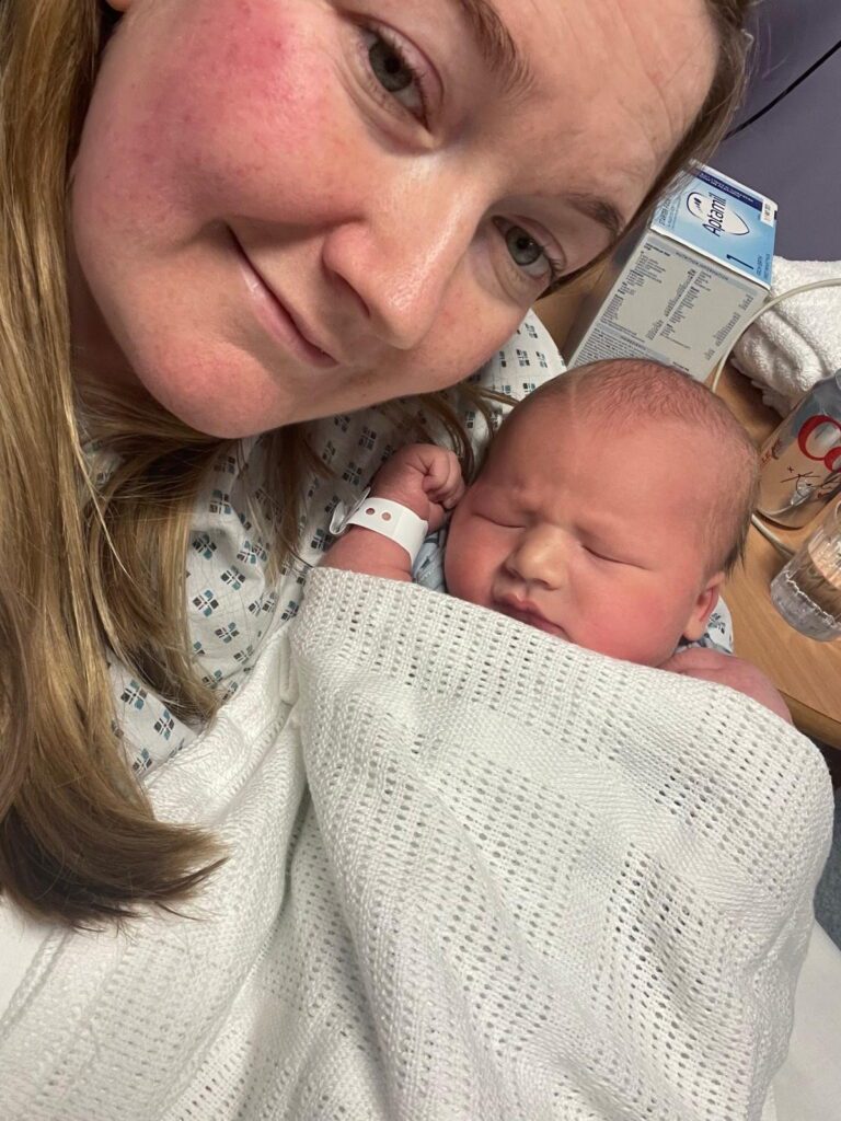 Teacher diagnosed with brain tumor hours before giving birth