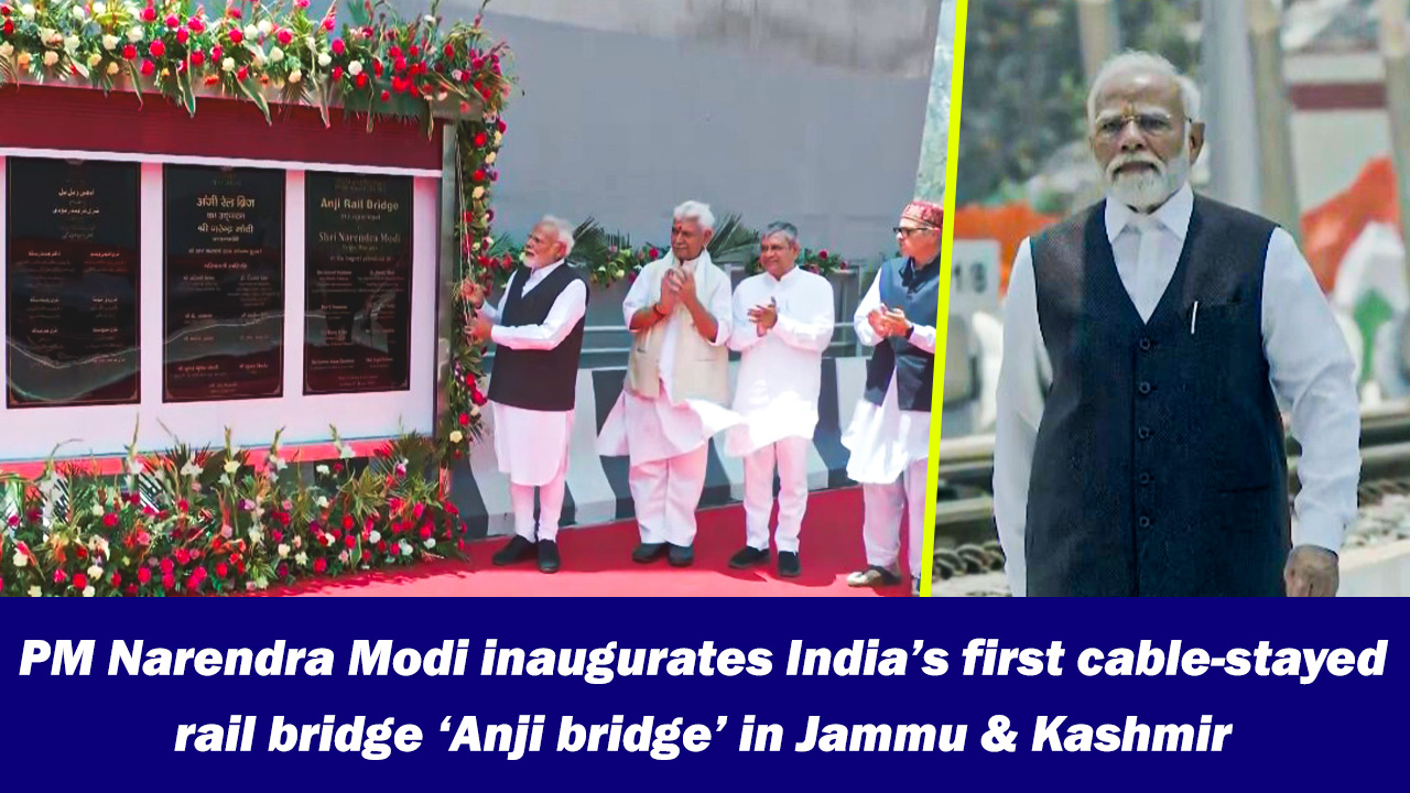 PM Narendra Modi inaugurates India’s first cable-stayed rail bridge ...