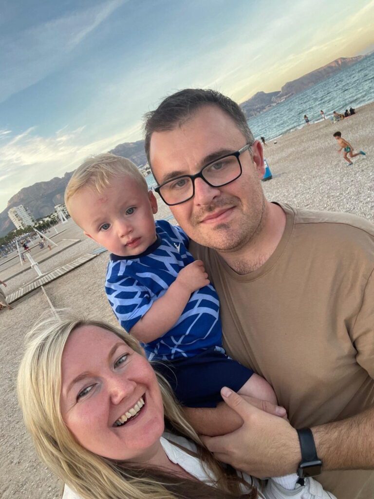 Teacher diagnosed with brain tumor hours before giving birth