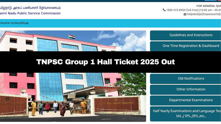 TNPSC Group 1 Admit Card 2025 Issued At tnpsc.gov.in; Check Selection Process Here