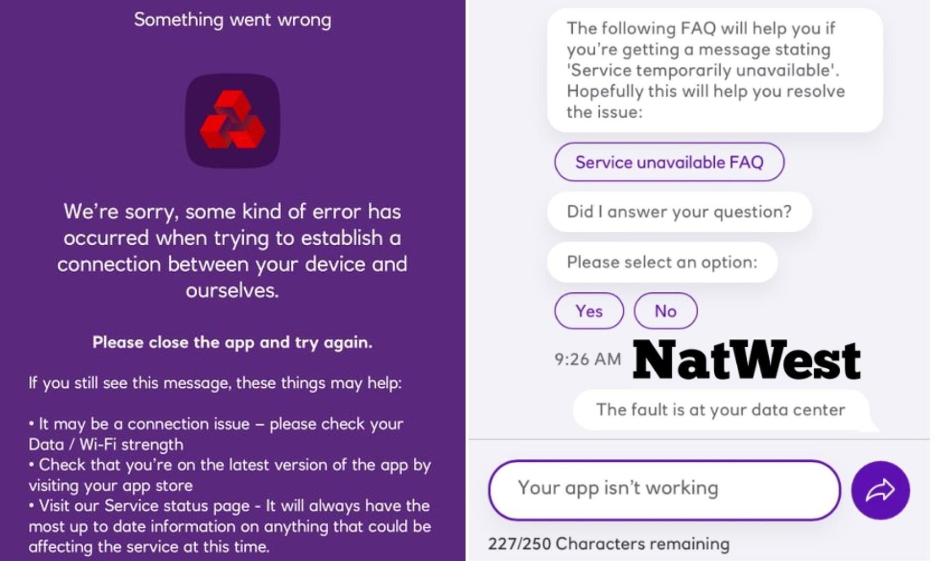NatWest app is down: Thousands of frustrated customers are unable to send payments