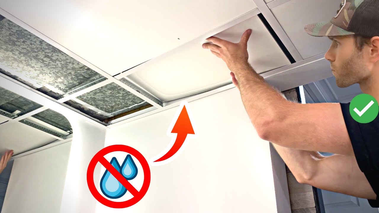 This man will show you how to install a drop ceiling in a bathroom
