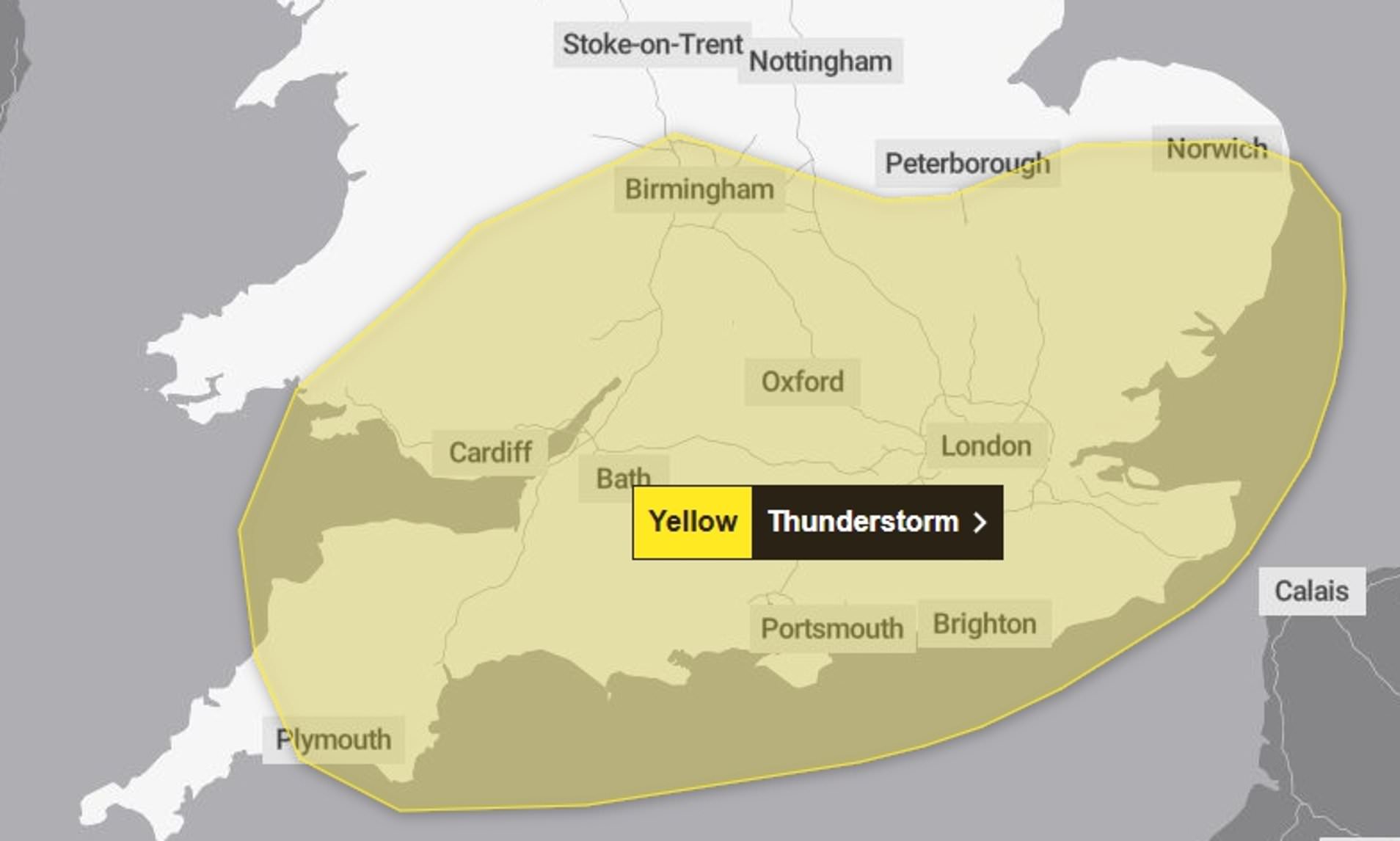 Met Office issues thunderstorm warning with Britain set to get more ...